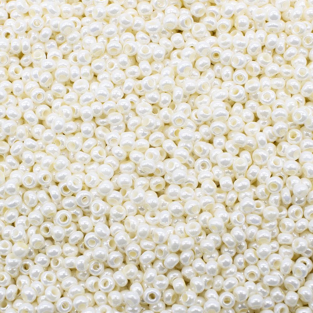 FGB Seed Beads Size 12 Ivory Pearl - 50g