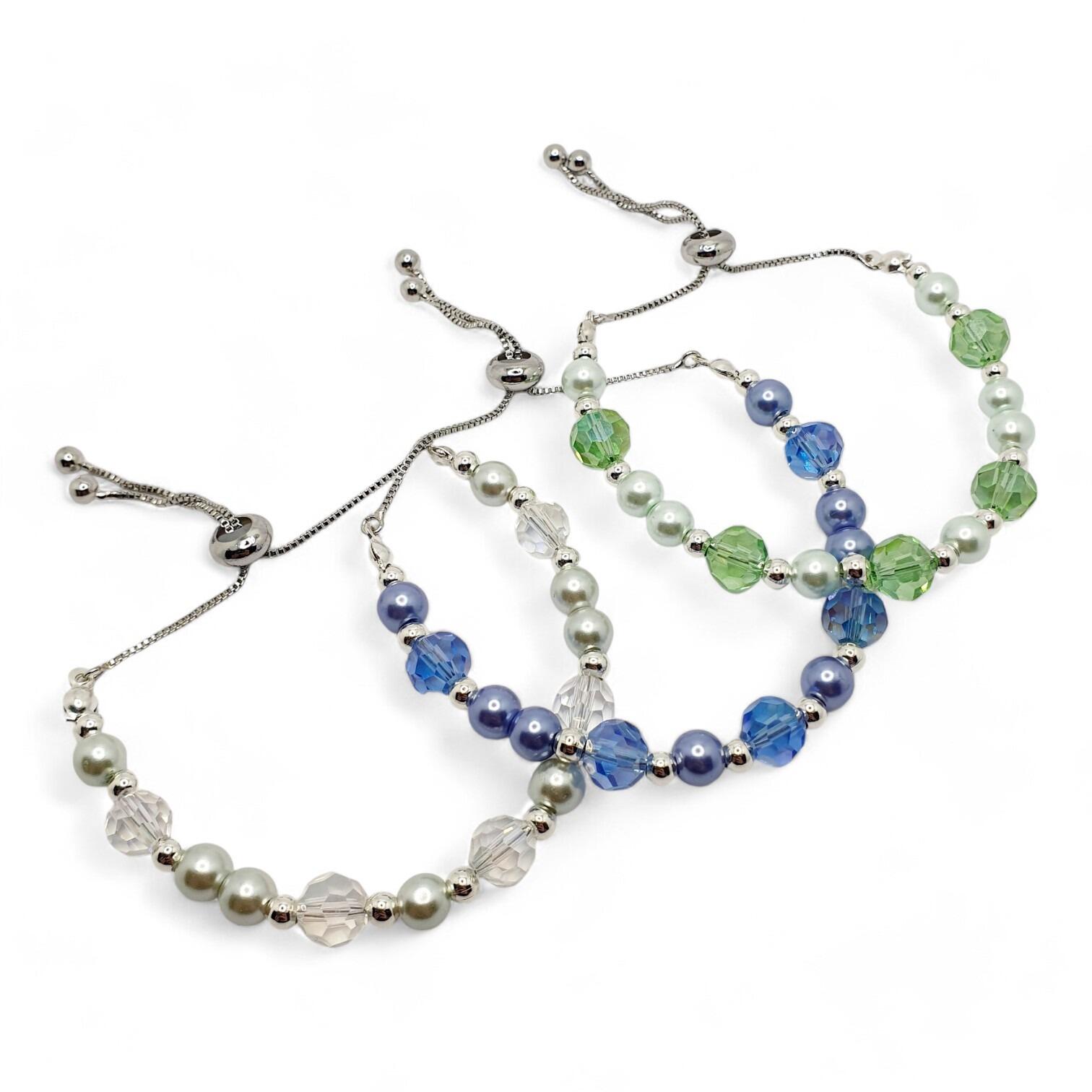 Noeleen Slider Bracelets Makes 3 - Silver Base