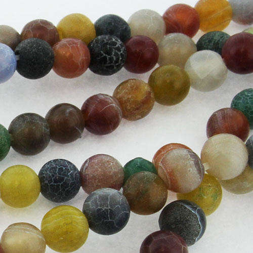 Frost Agate Beads | Matte Gemstone Beads for Jewelry