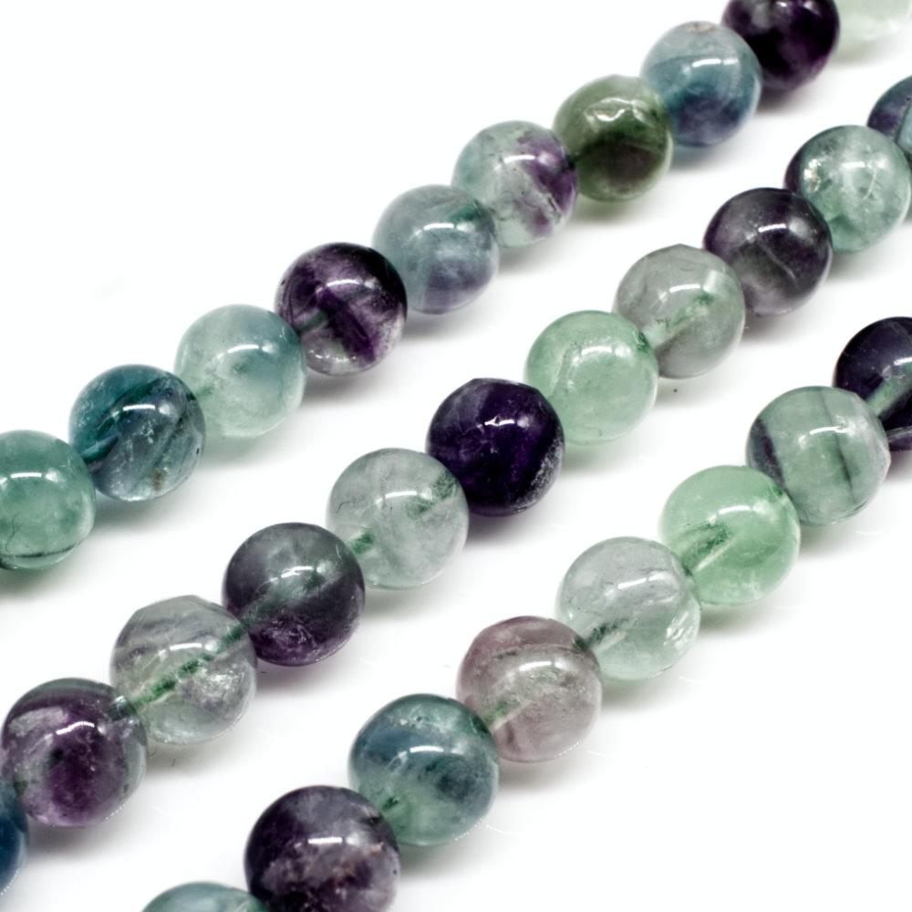 Fluorite Round Beads - 8mm 15" inch