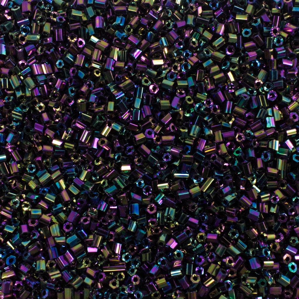 Hex Cut Beads 100g - Rainbow