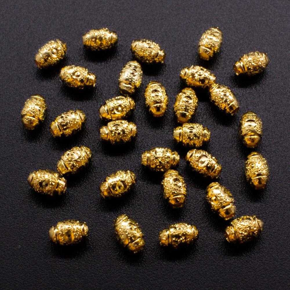 Iron Gold Bead Sparkle Rice 6mm 50pcs