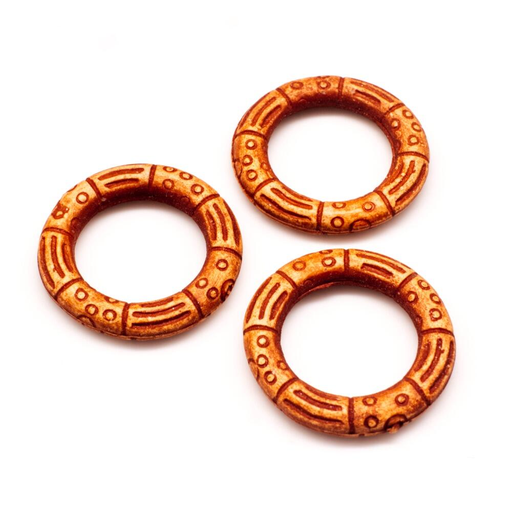 Acrylic Imatation Bone Ring 22mm 10pcs - Cream