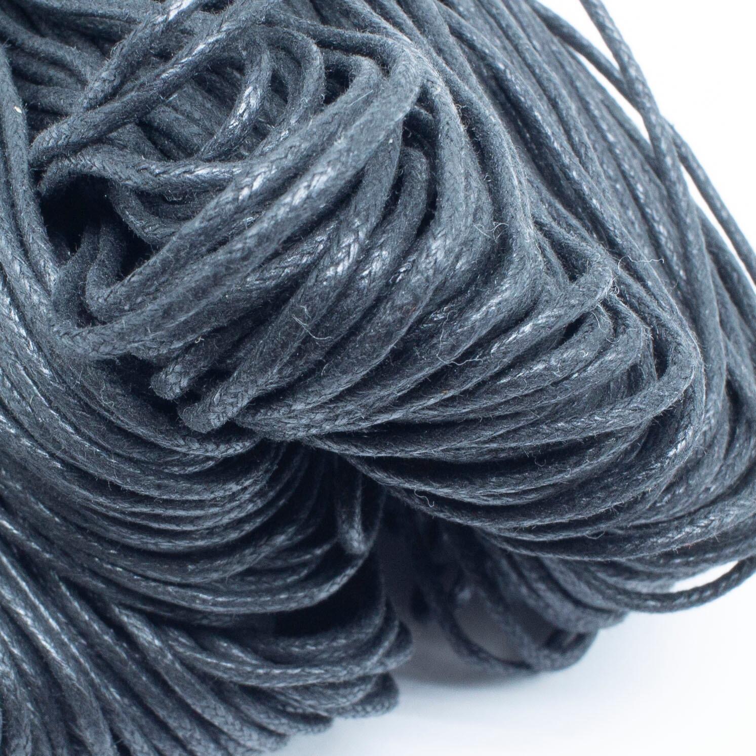 Wax Cotton Cord 1.5mm 4 metres - Black