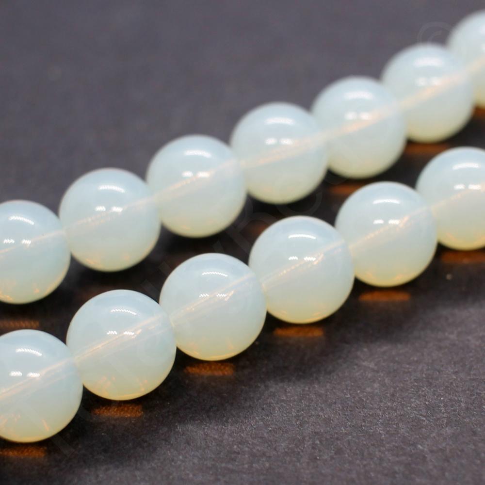 Opal Light Blue Round Beads - 10mm