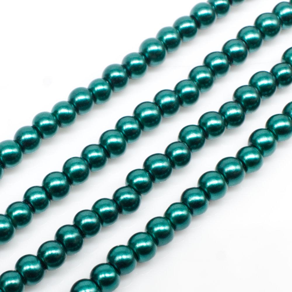 Glass Pearl Round Beads 3mm Teal Craft Hobby And Jewellery Supplies