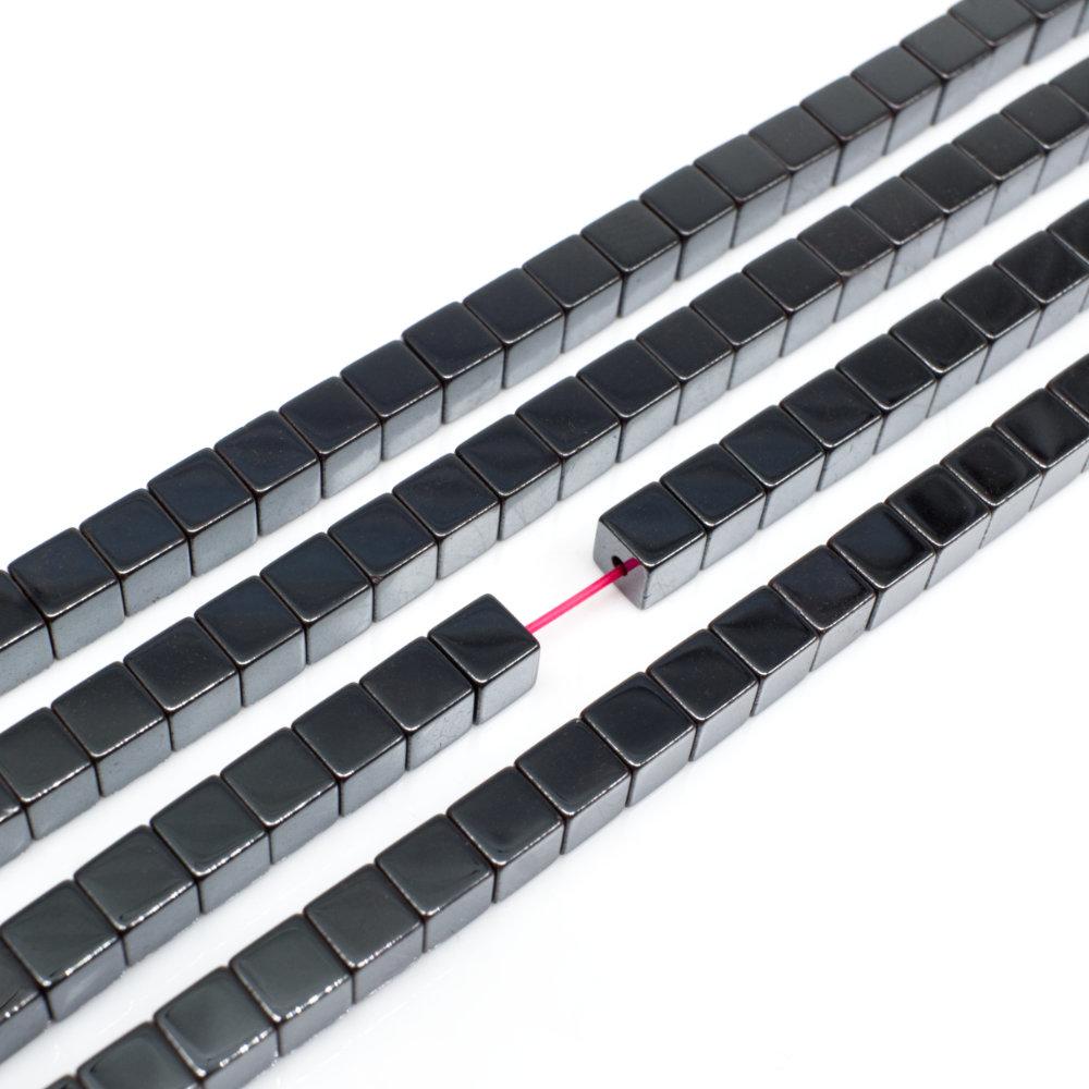 Hematite - Cube 4mm | Craft, hobby & jewellery supplies | Totally Beads