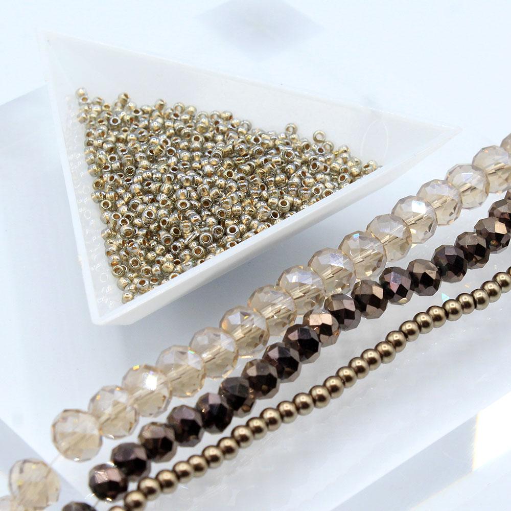 Shop the Christina Crystal Necklace kit in Champagne Bronze