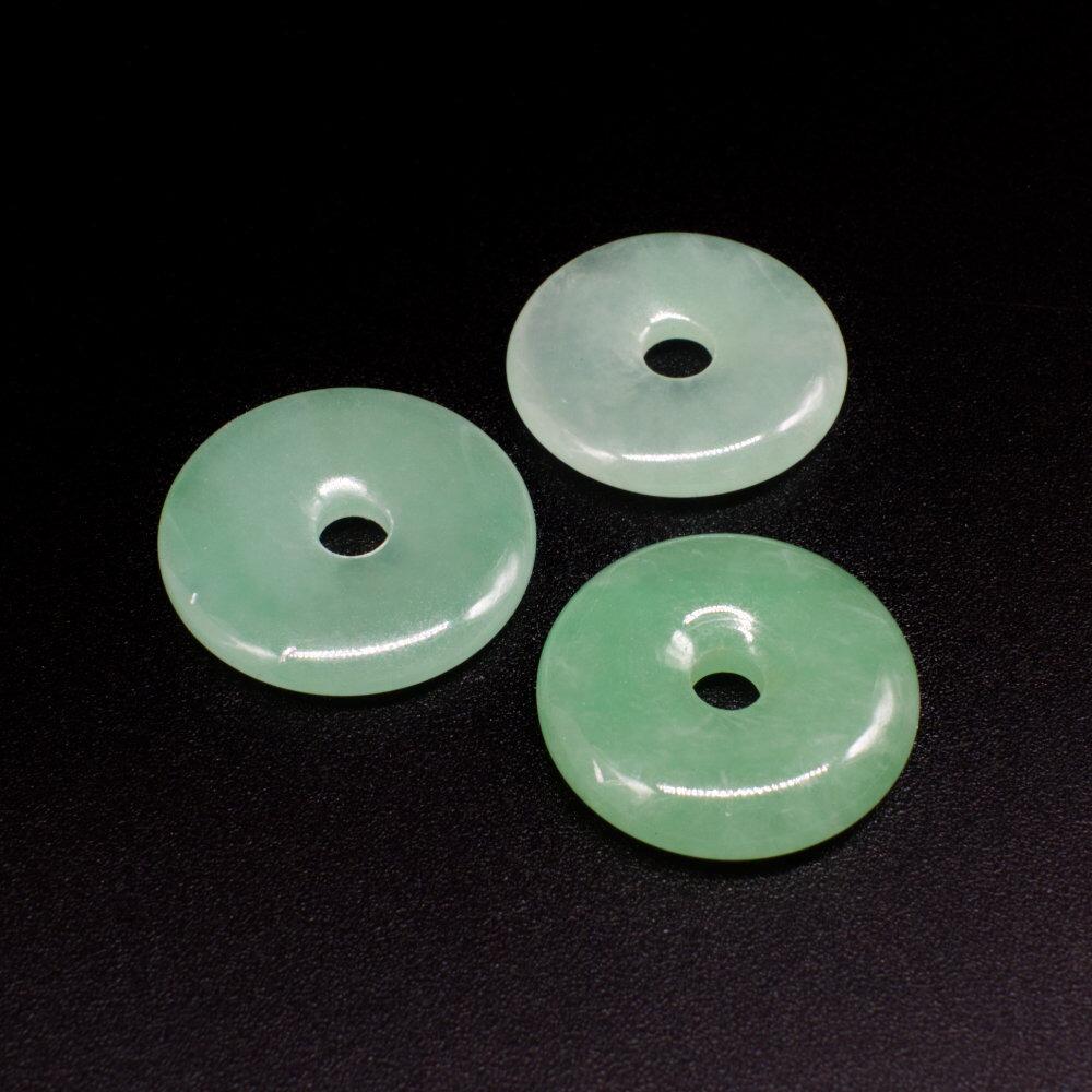 Gemstone Jade Donut 22mm - Green