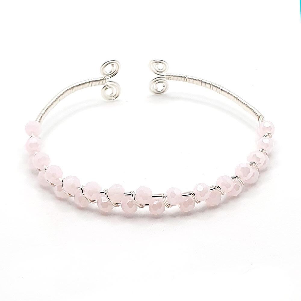 Delia Bangle & Ring - Baby Pink AB