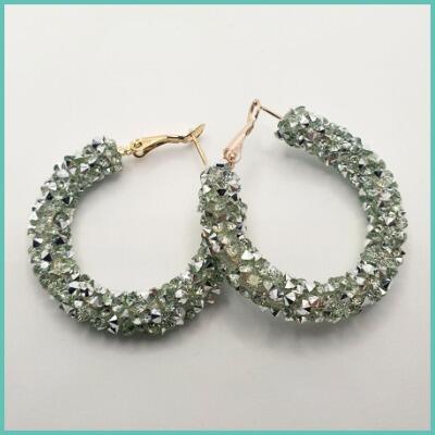 Diamond Tube Earrings