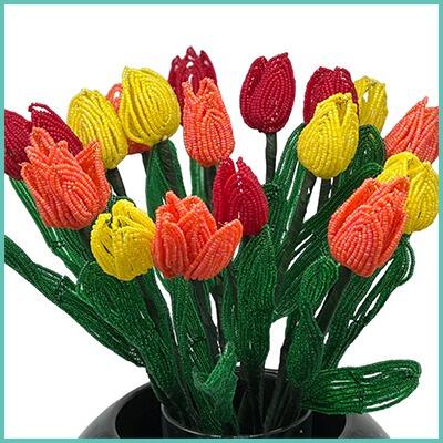Beaded Tulips