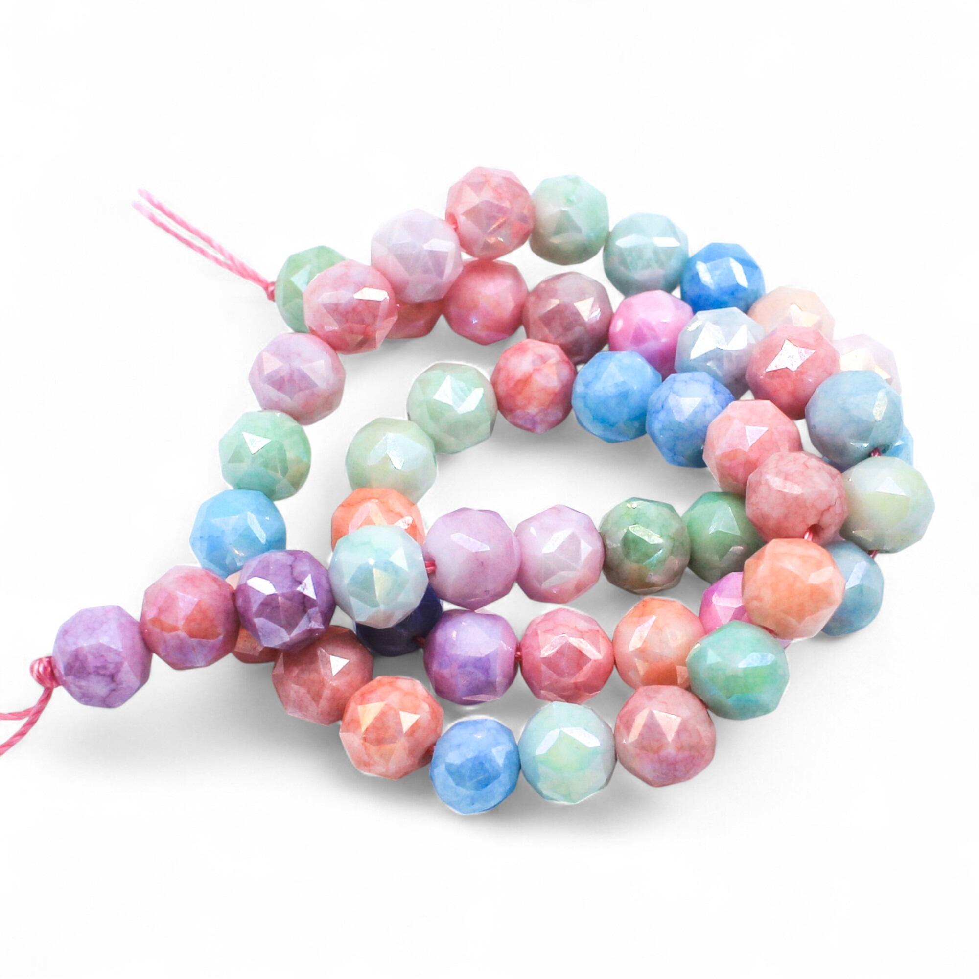 Crystal Round 7mm - Pastel Marble Mix 15