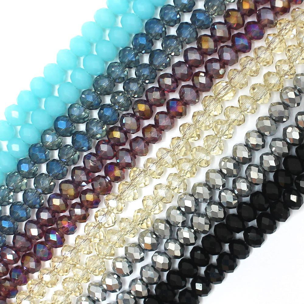 Crystal Rondelle 4x6mm Bundle - 12 Strings