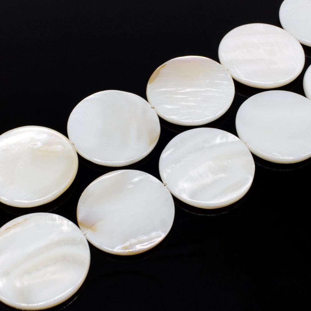 Shell Disc 12mm - White | Craft, hobby & jewellery supplies | Totally Beads