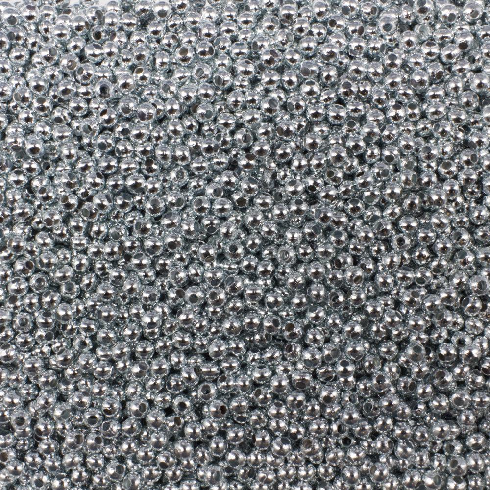 Round Spacer Beads 2mm 300pc - Dark Silver Plated