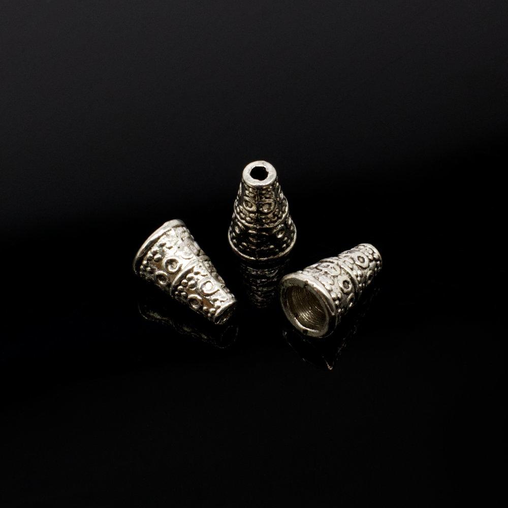 Antique Silver Bead Cone - 10x7 Design 16pcs | Craft, hobby & jewellery ...