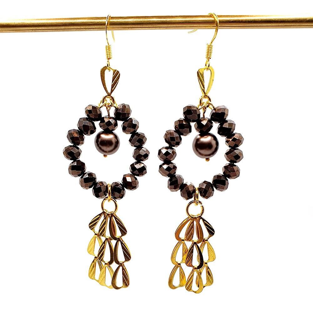 Vanessa Earrings - Coffee