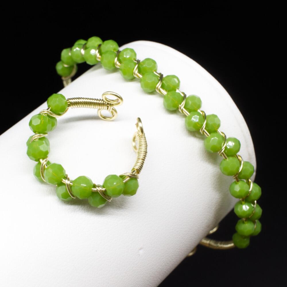 Delia Bangle & Ring - Spring Green