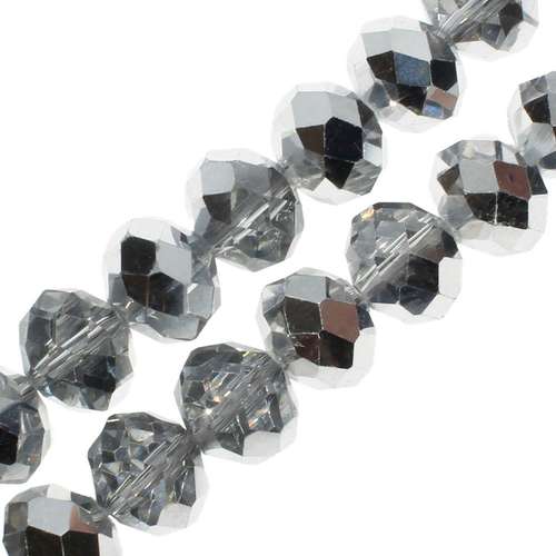 Crystal Rondelle 2x3mm - Half Silver Plate 200pc | Craft, hobby ...