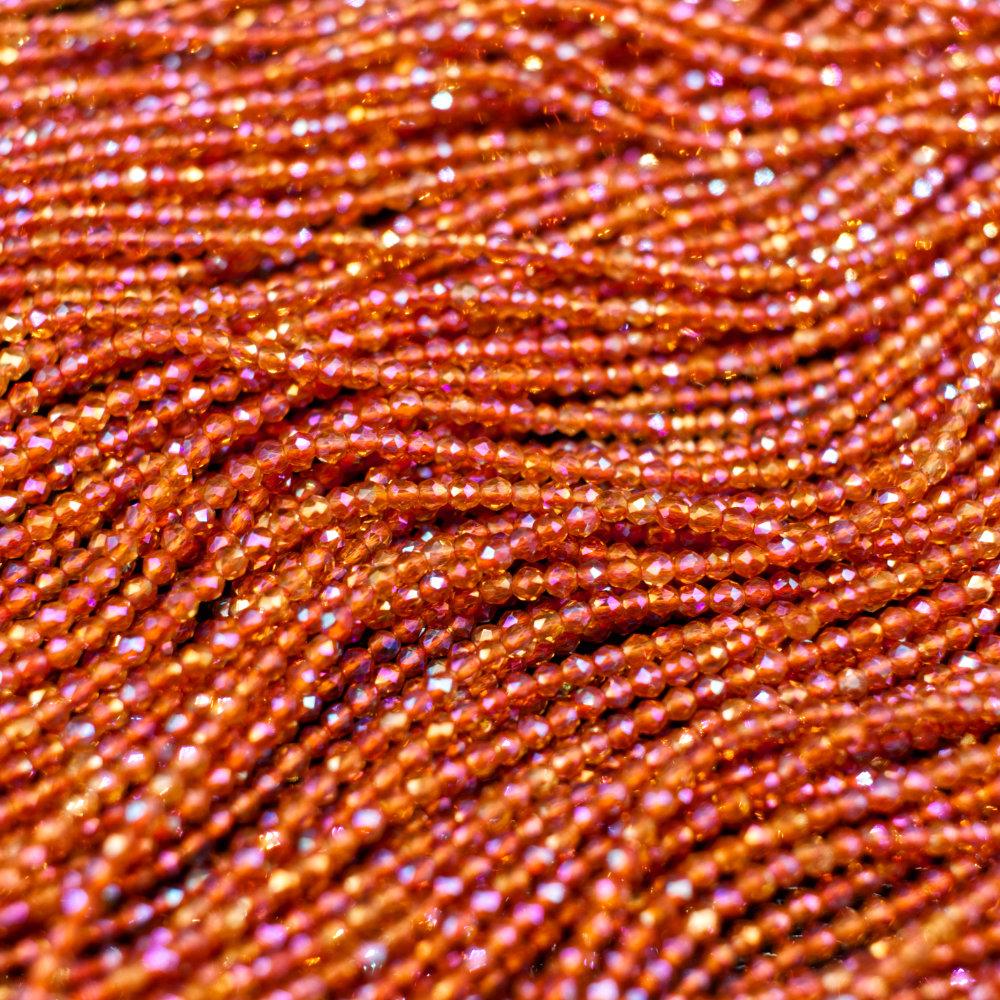 Micro Crystal Round Beads 1.5mm - Dark Auburn AB | Craft, hobby ...