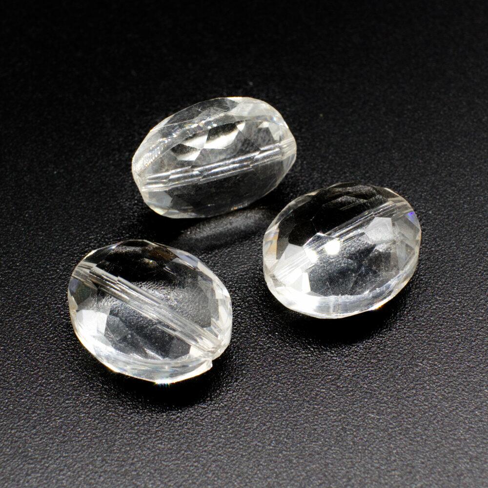 Crystal Oval Bead 16mm - Crystal 8 Pcs