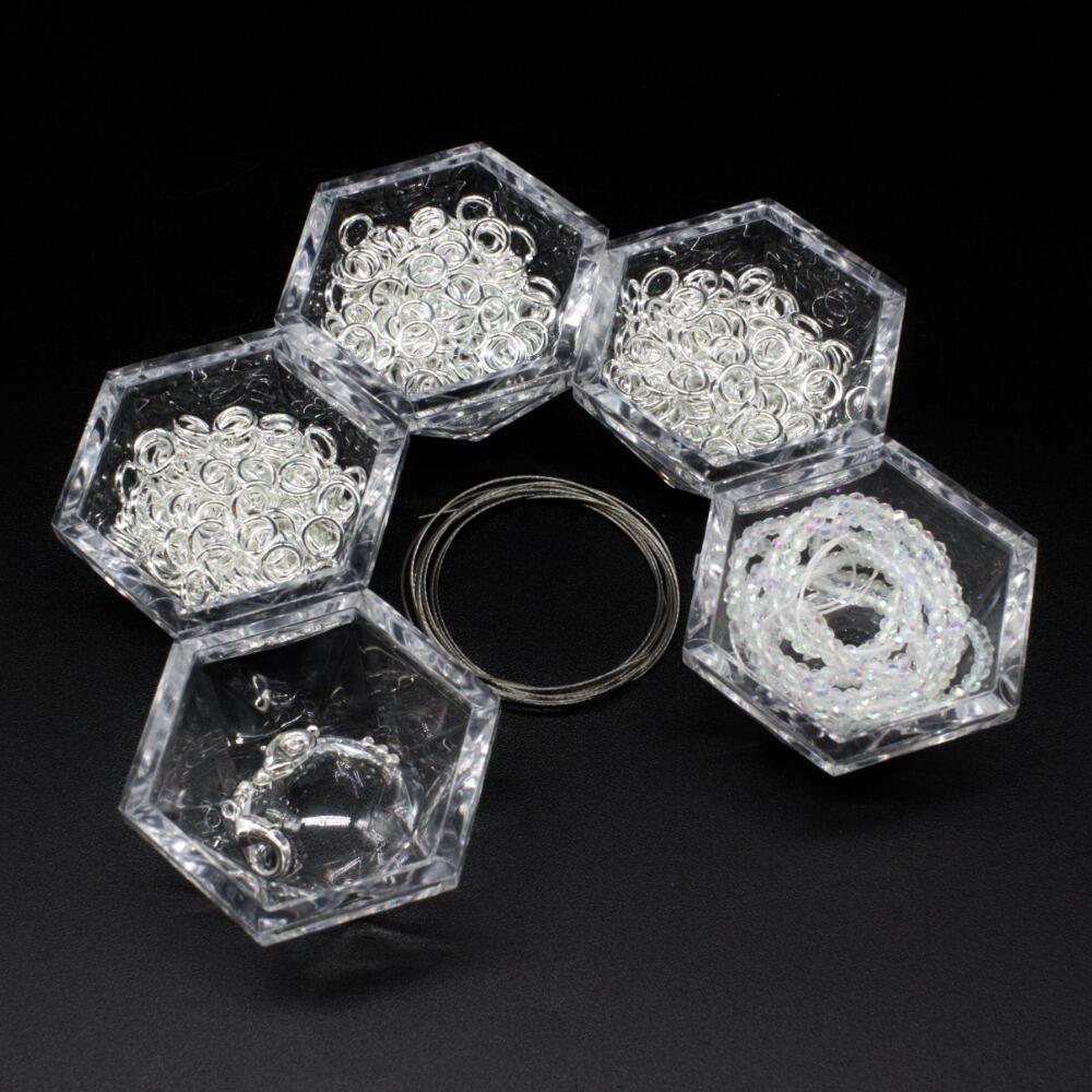 Spiral Micro Crystal Bracelets - Silver & Crystal