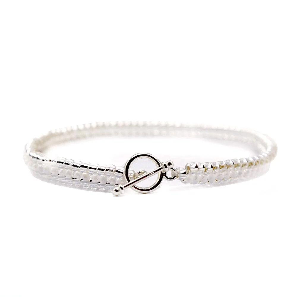 Alyssa Microcrystal Bracelet Kit Makes 3 - Silver White