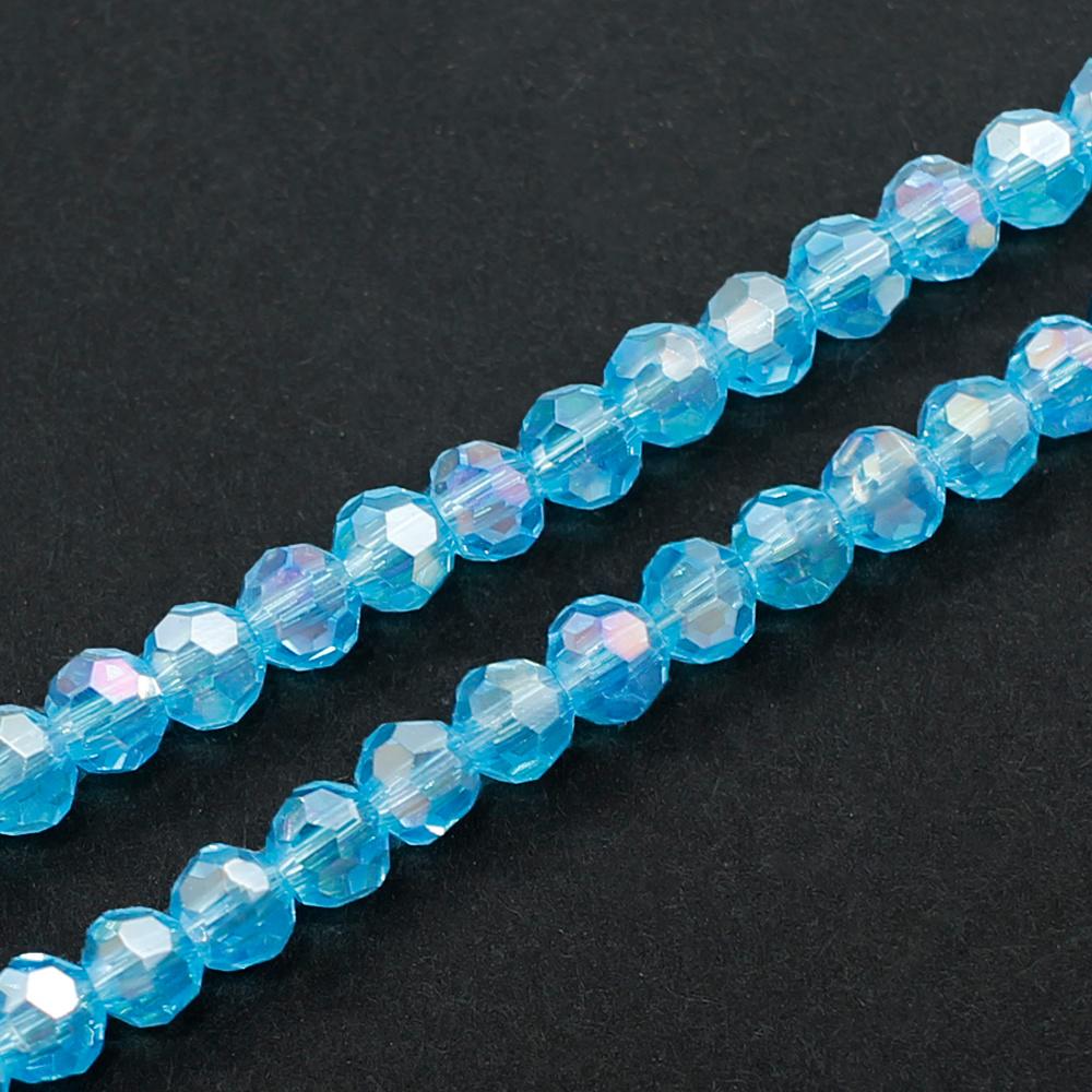Crystal Round Beads 3mm Aqua AB Craft Hobby Jewellery Supplies
