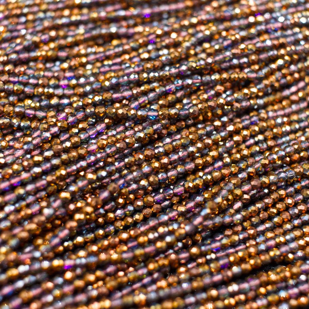 Micro Crystal Round Beads 1.5mm - Bronze Rainbow | Craft, hobby ...