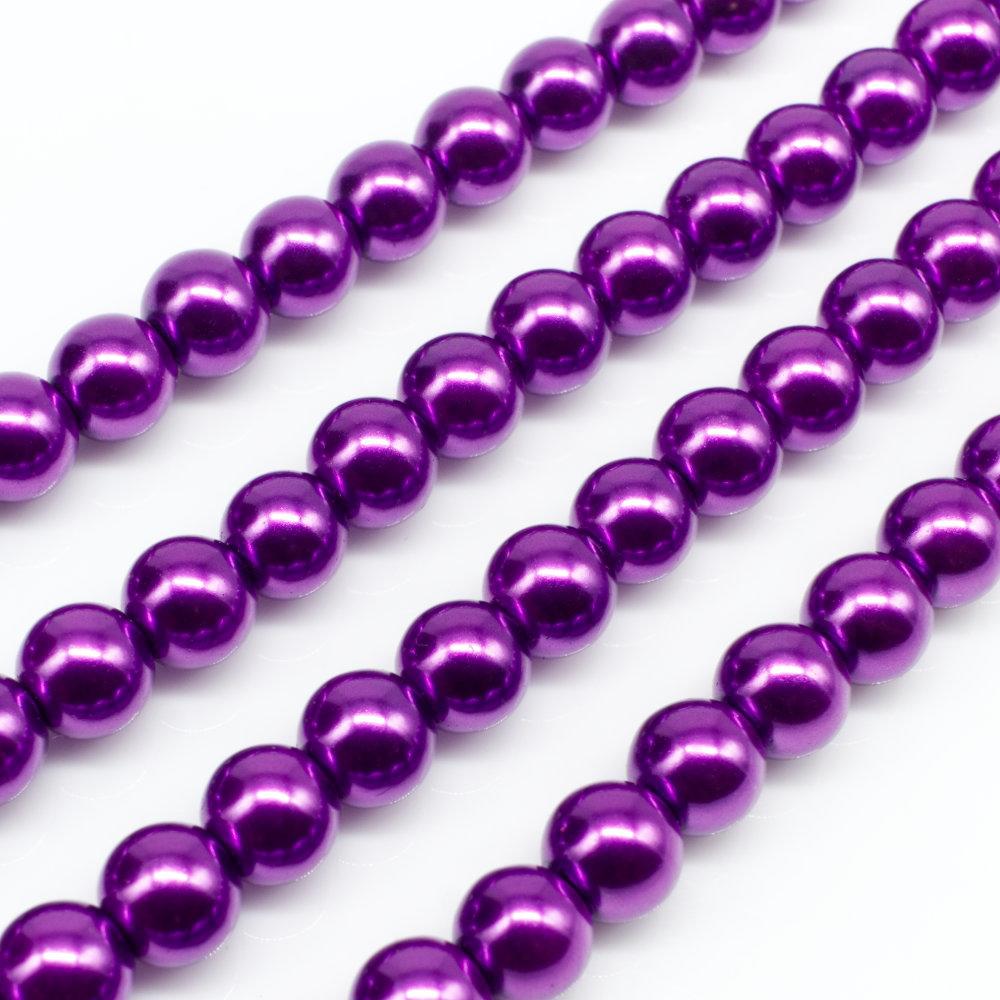 6mm Round Glass Pearl Beads