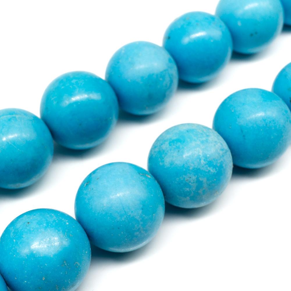 Blue Howlite Round Beads - 18mm 5 Beads
