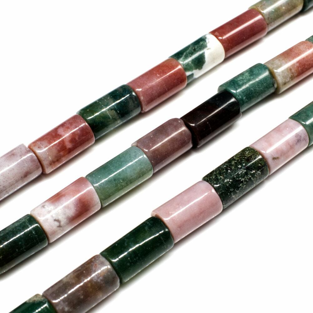 African Blood Stone Tube Beads - 13mm 15" inch | Craft, hobby ...