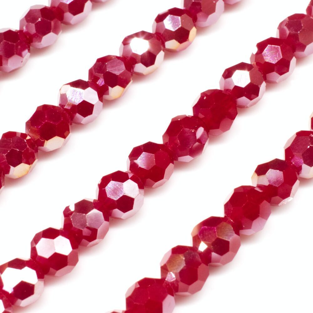 Crystal Round 6mm - Royal Red AB 72pcs