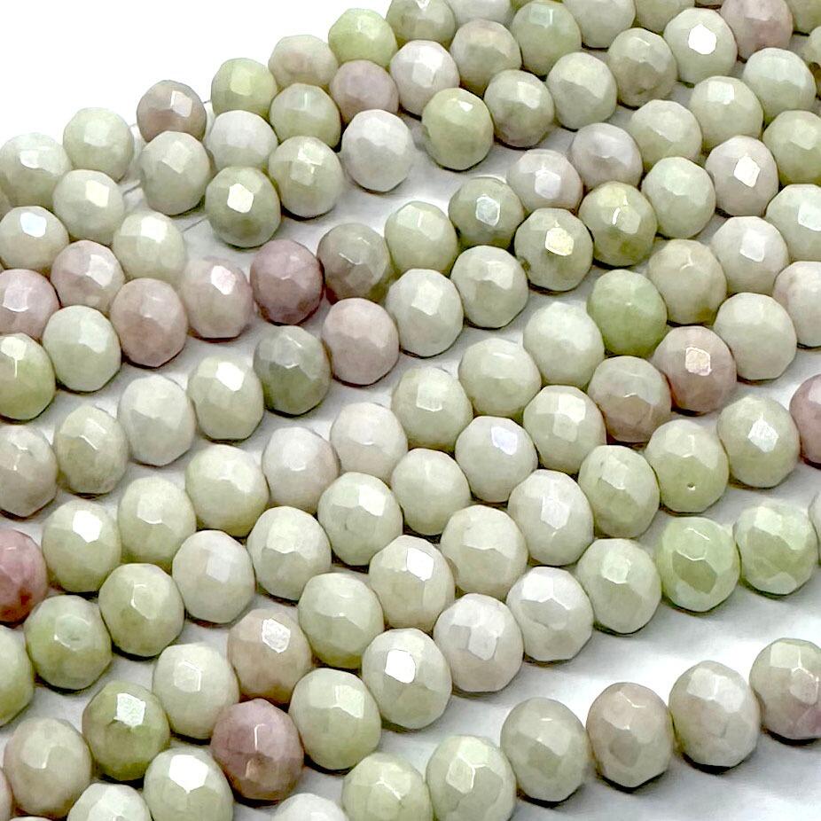 Crystal Rondelle 4x6mm - jade lime pink AB 16" String | Craft, hobby ...