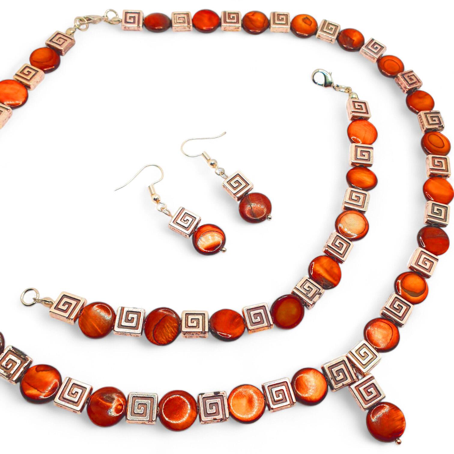 Shayla Shell Jewellery - Tan