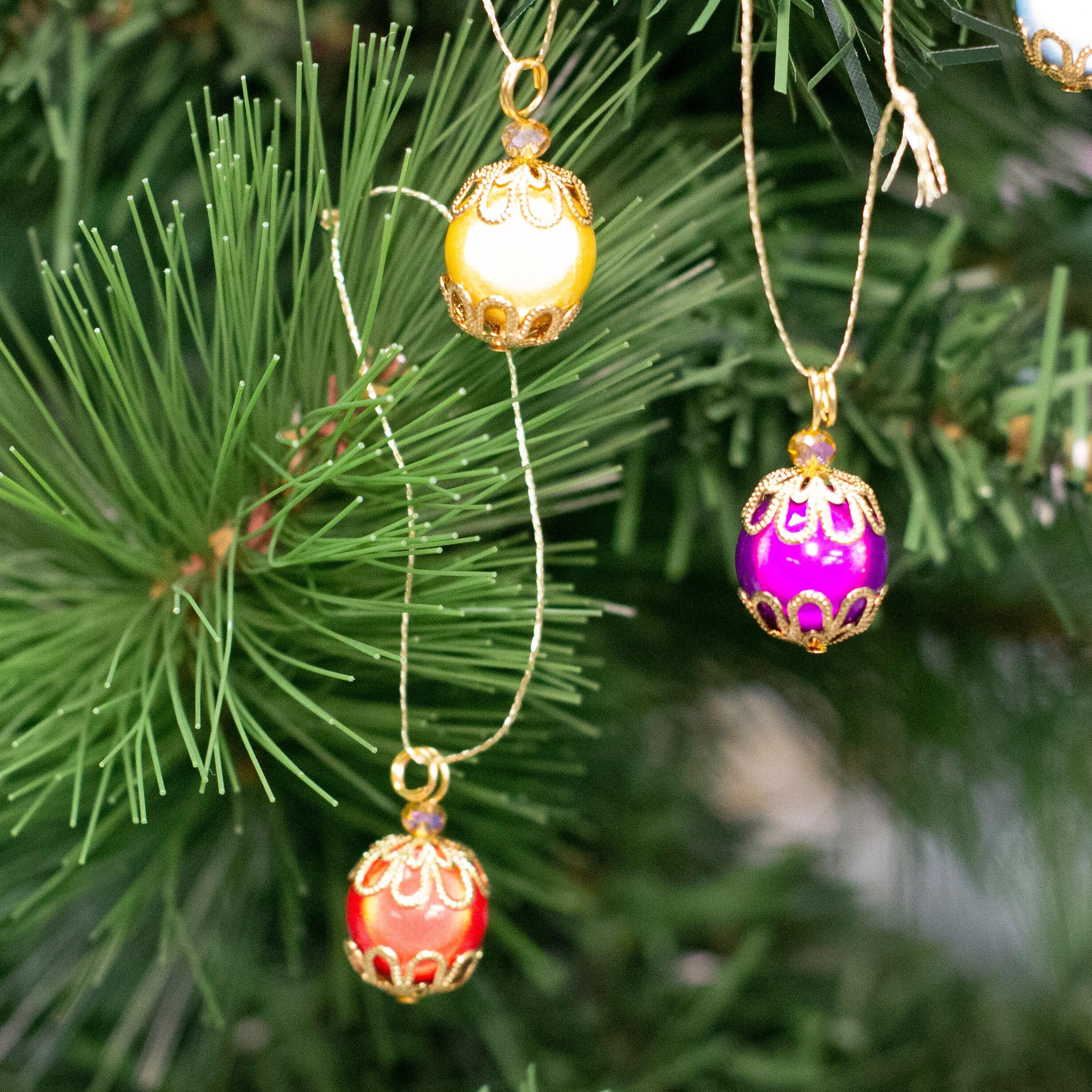 Festive Mini Bauble Decorations Miracle 50pcs - Gold Mix