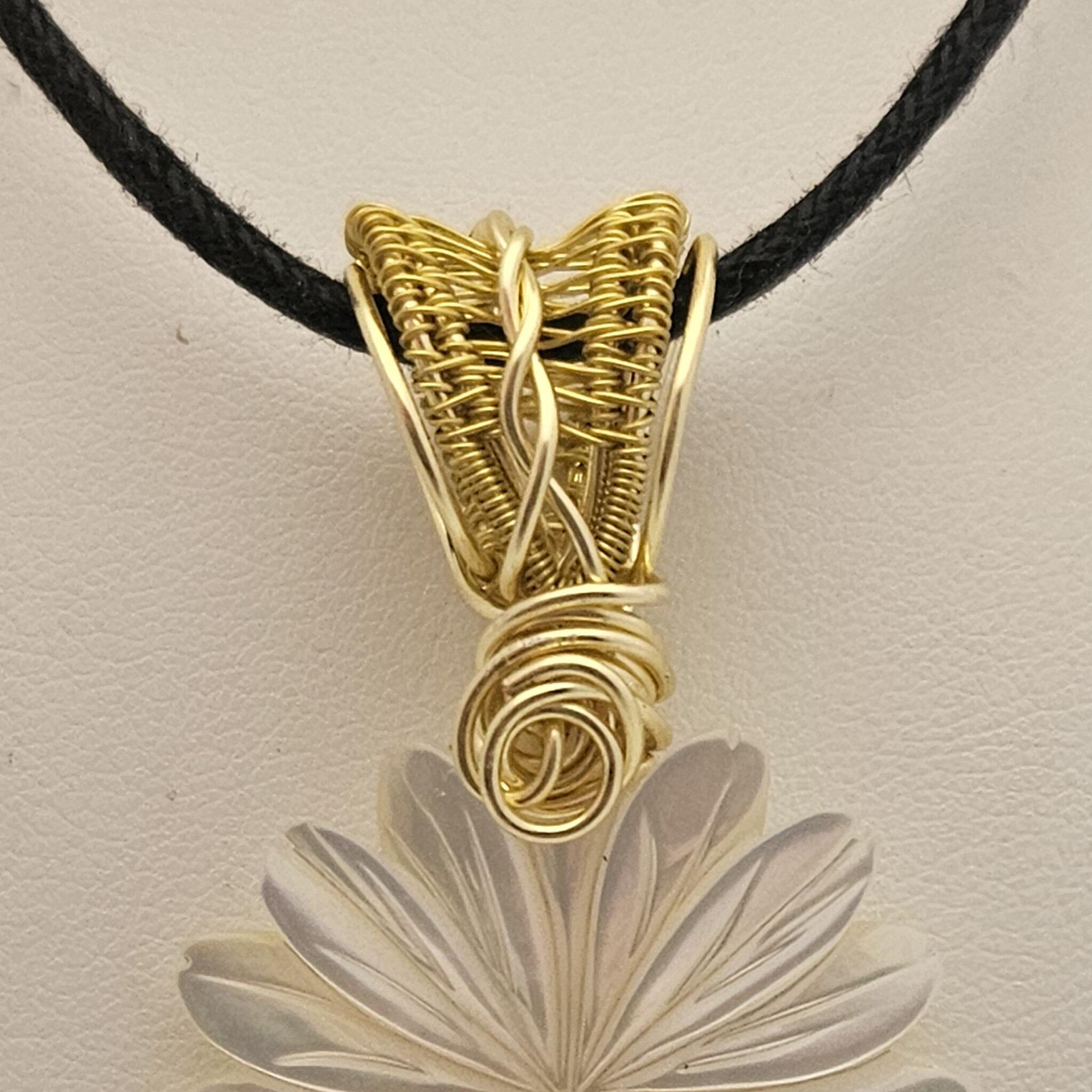 Bail Wire Pack for Shell Pendant Makes 2 - Gold