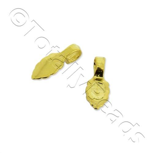 Leaf Bail - Gold Plated | Craft, hobby & jewellery supplies | Totally Beads