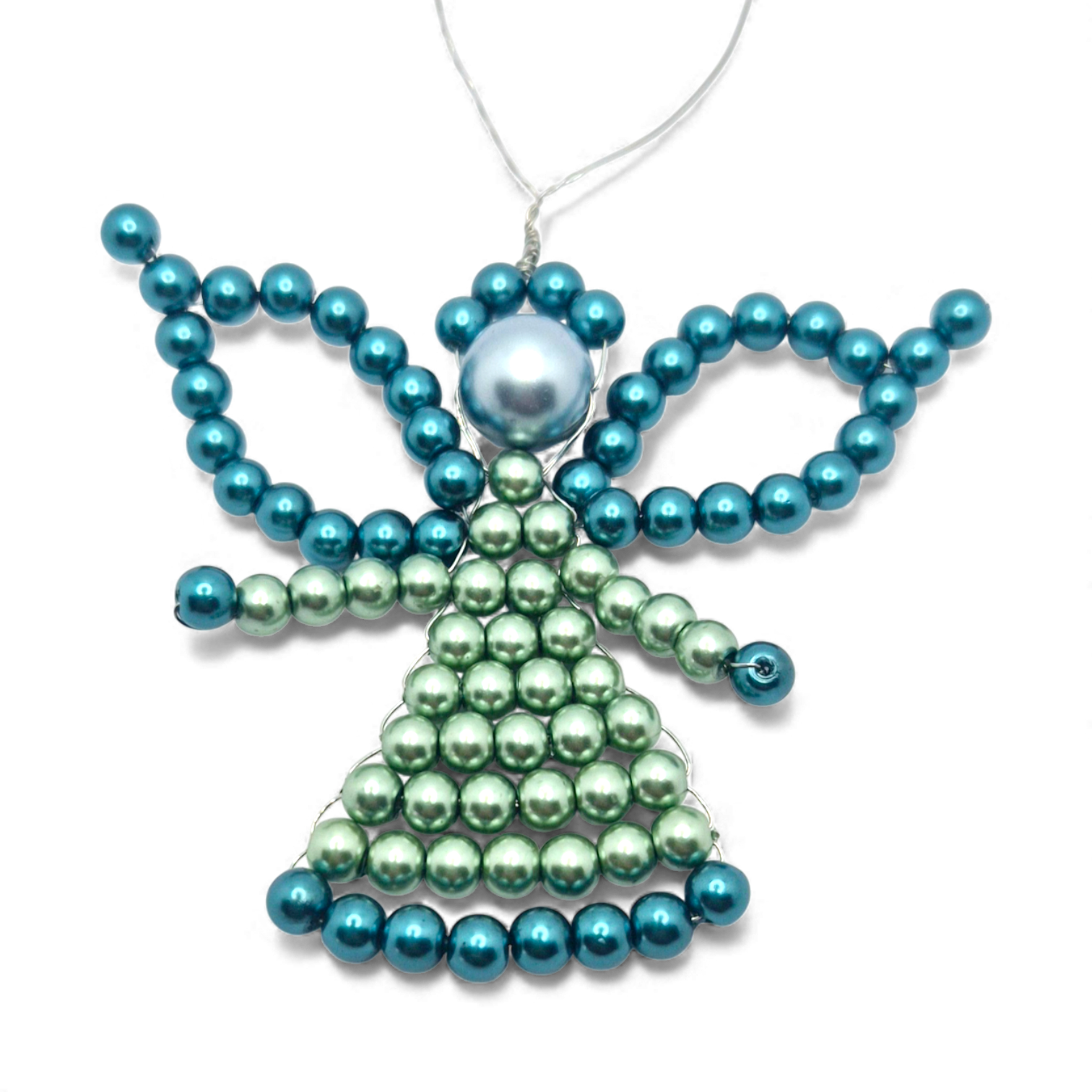 Beaded Angel Decorations - Teal