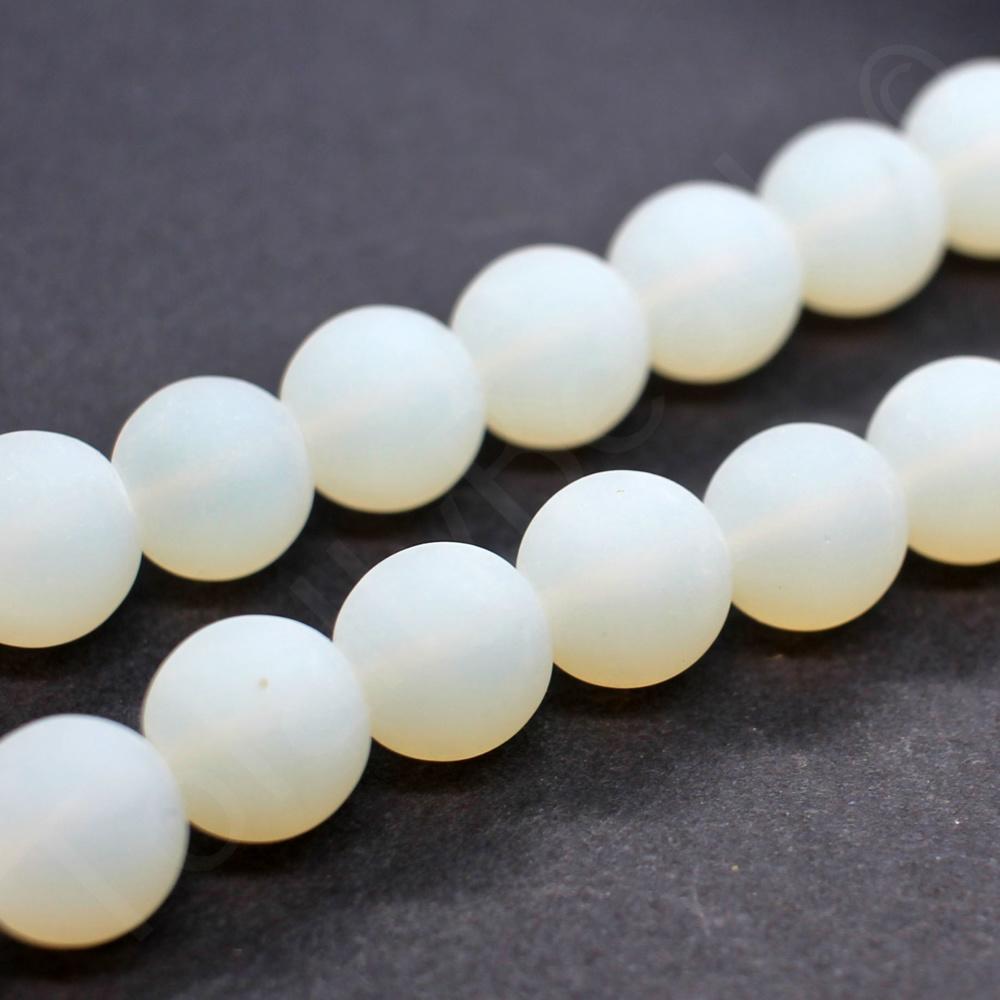 Opal Frosted Light Green Round - 10mm