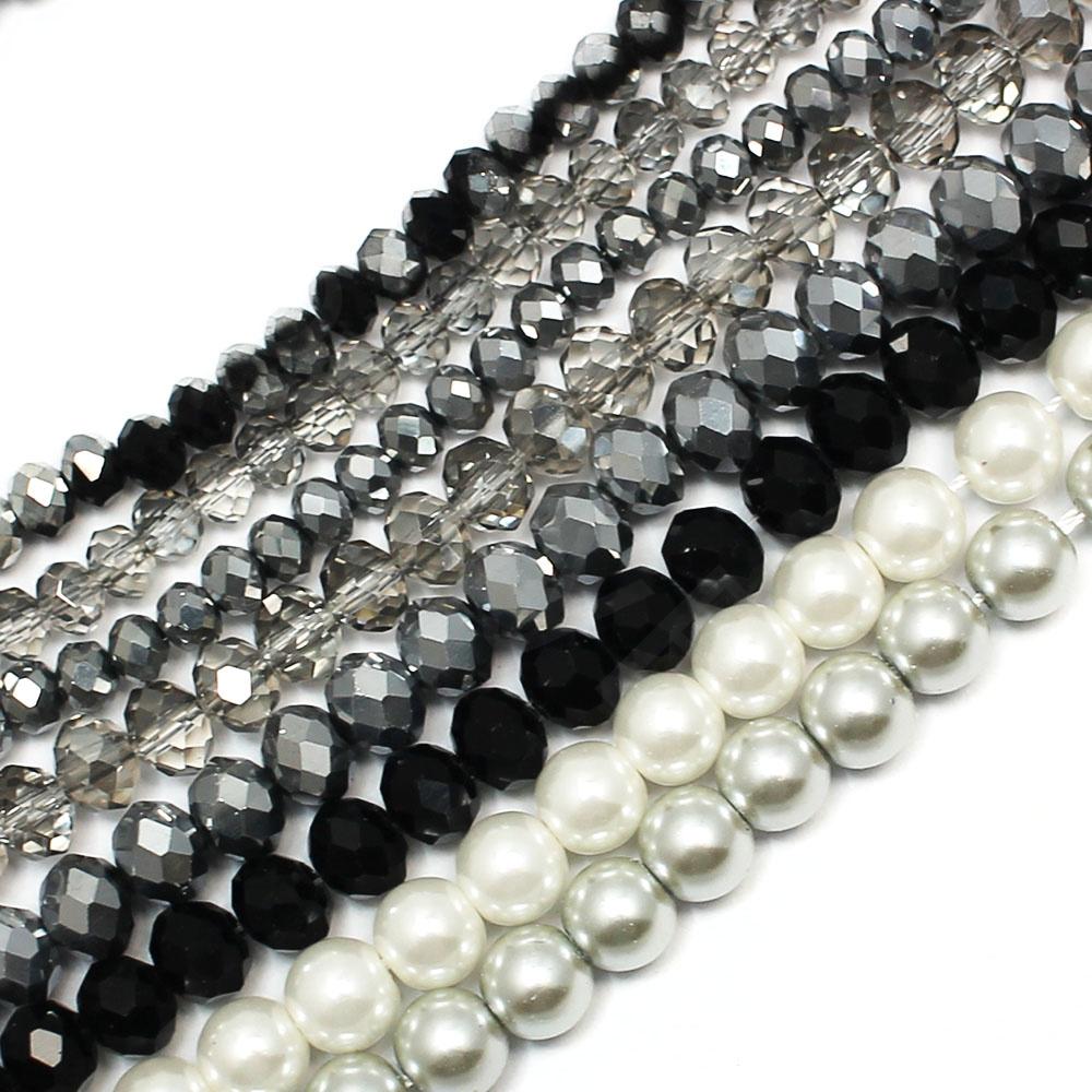 Crystal & Pearls bundle - Monochrome
