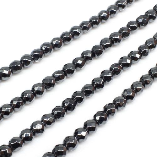 Hematite Facet Beads