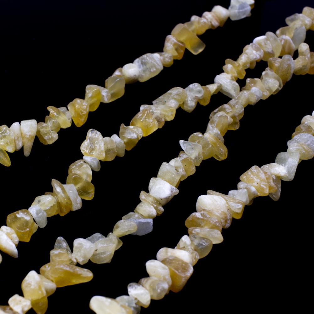 Gemstone Chips - Light Yellow Jade 32" String | Craft, hobby ...