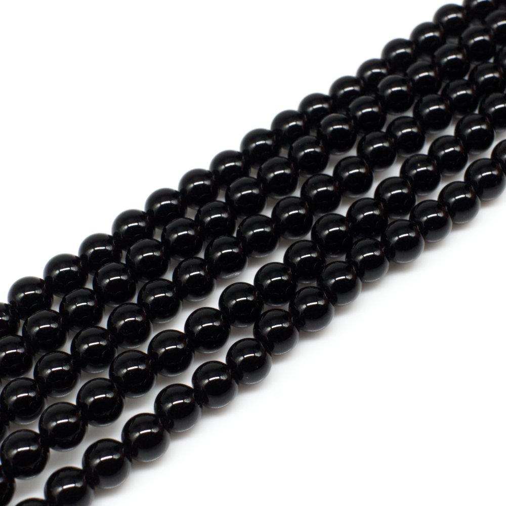 Obsidian Round Beads - 4mm 15" inch