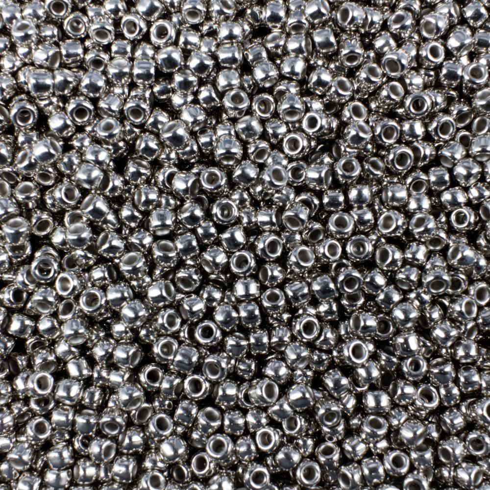 Toho Size 8 Seed Beads 5g - Nickel Plated