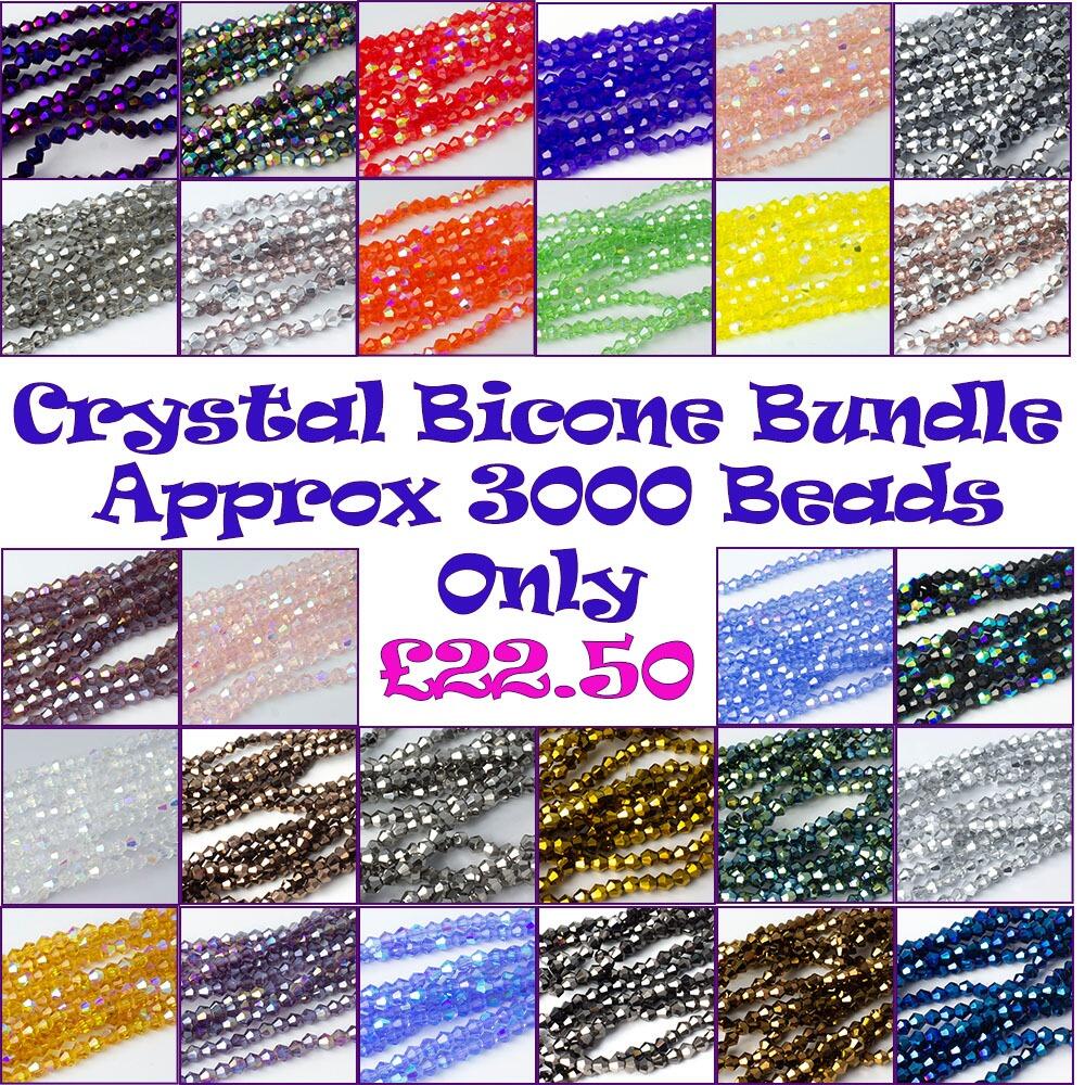4mm Bicone Crystal Beads | Bicone Beads | Totally Beads