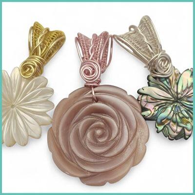 Shell Flower Wire Pendants