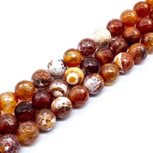 Fire Agate Gemstone Beads