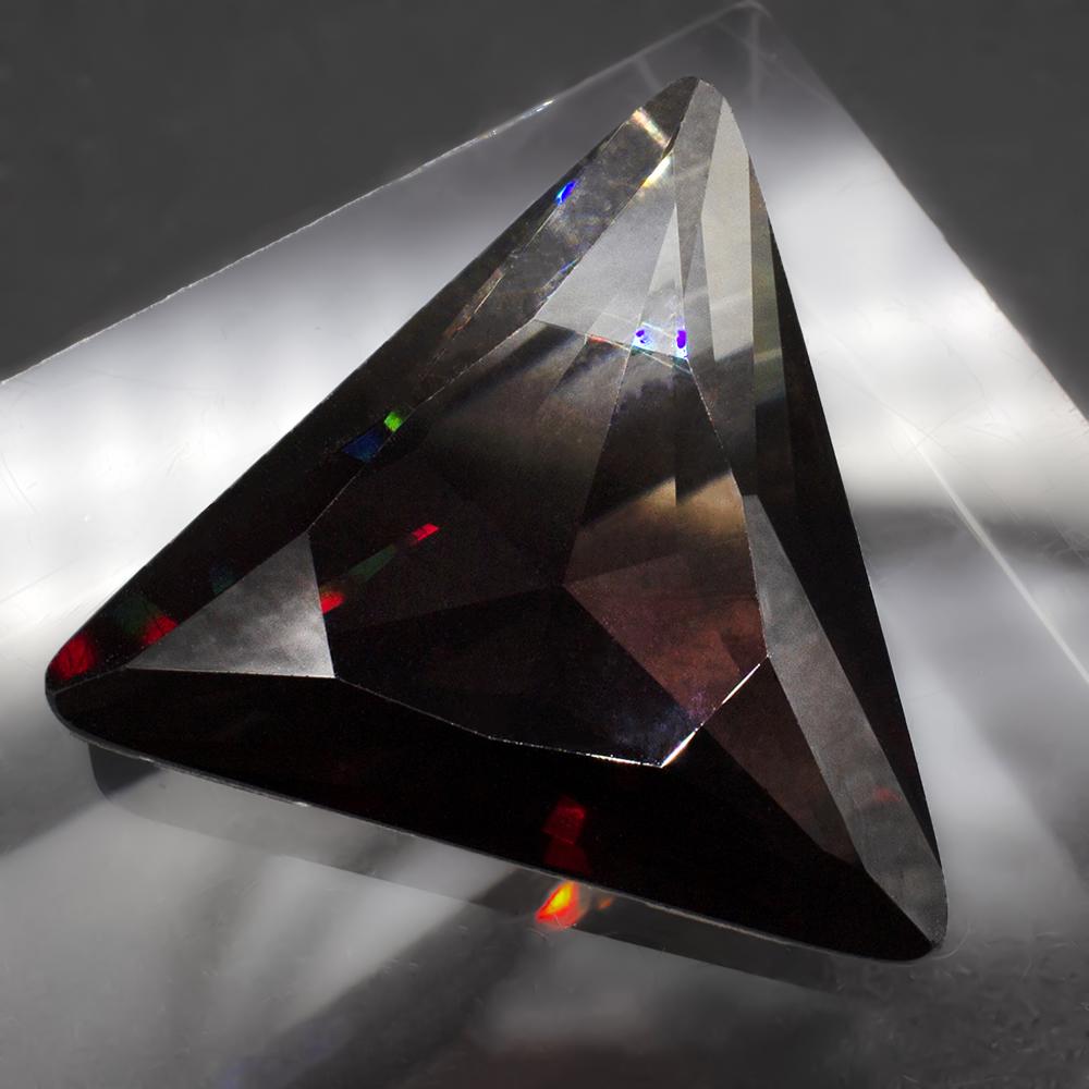 Crystal Triangle Cabochons 30mm - Crystal Charcoal